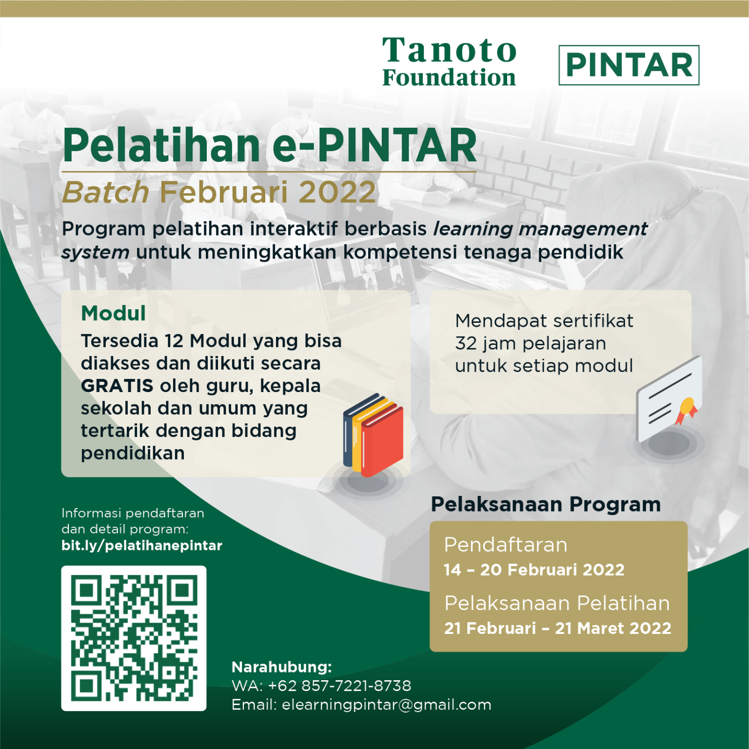 Dibuka Pelatihan e-PINTAR, Batch Februari 2022 - Pintar | Tanoto Foundation